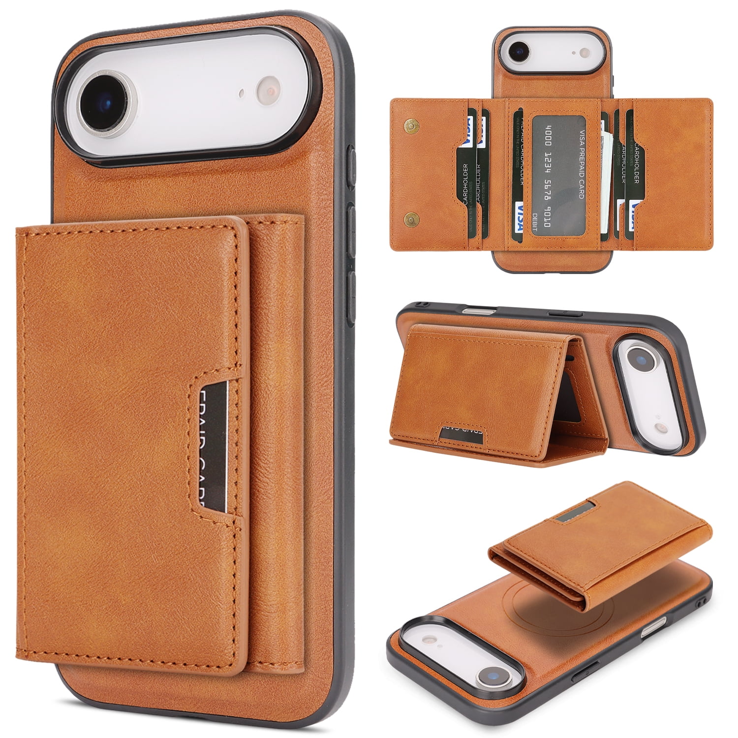 ELEHOLD For iPhone 17 Air Magnetic Wallet Case, Compatible Mag-Safe ...