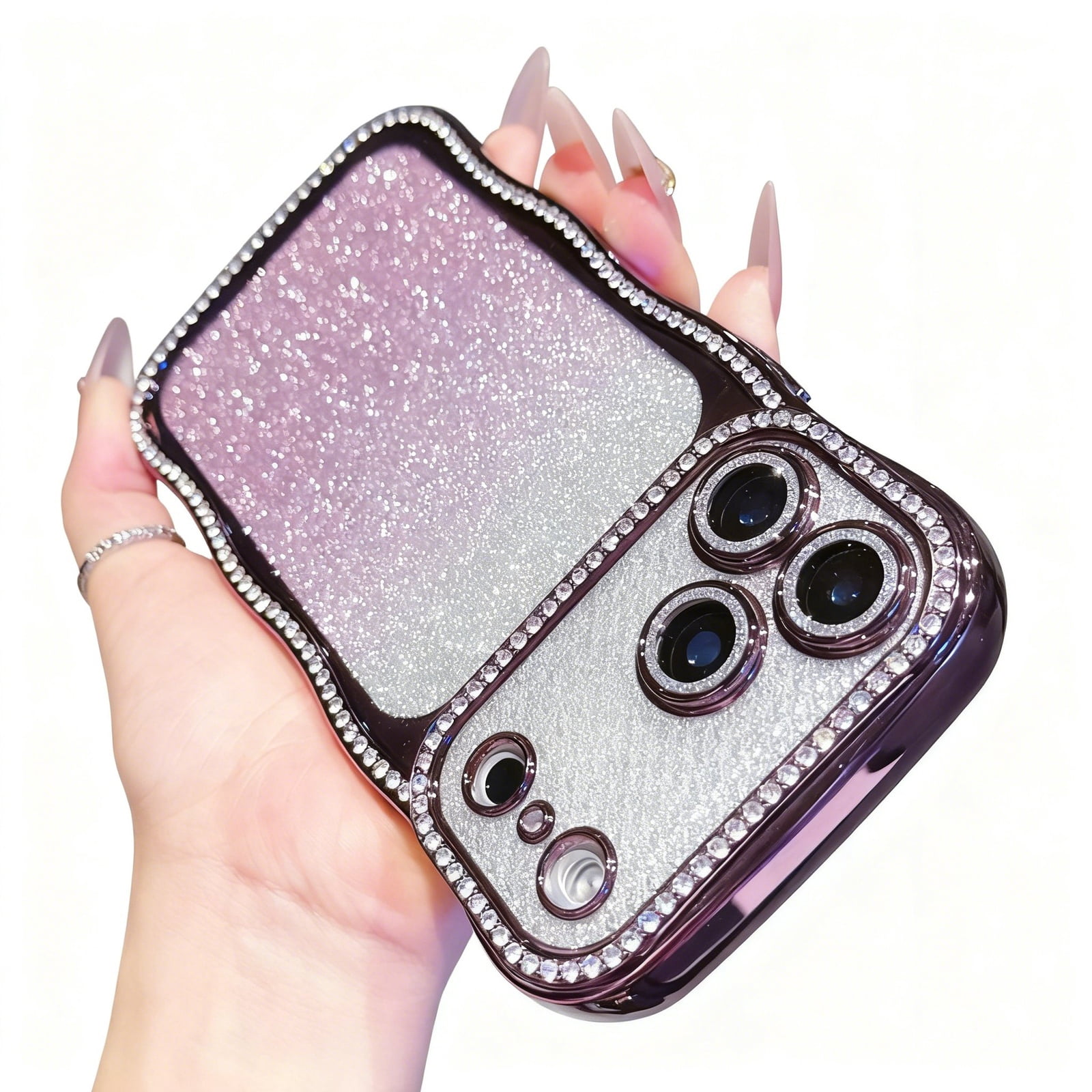 ELEHOLD for iPhone 17 Pro Protective Case, Bling Glitter Diamond Non ...