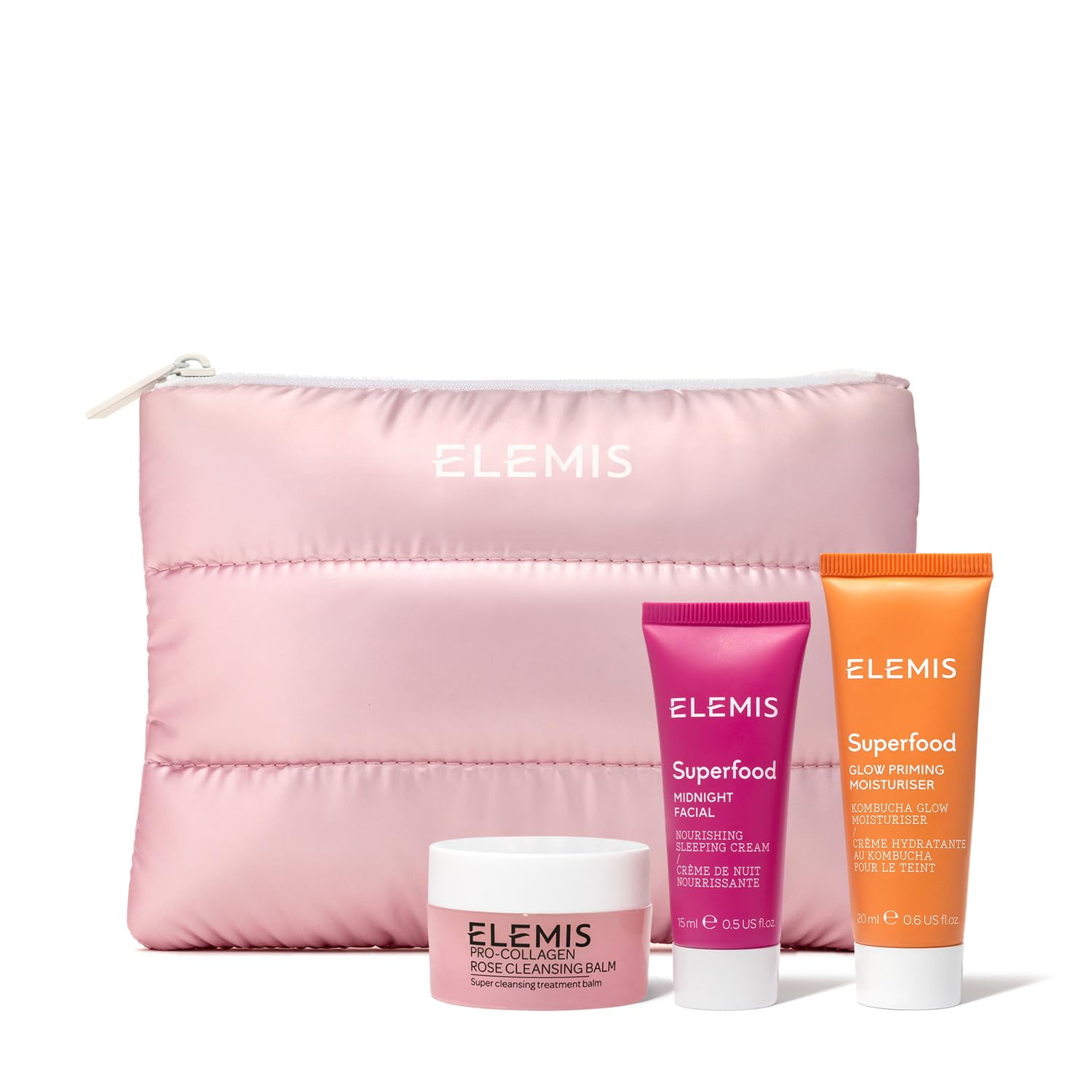 ELEMIS Way to Glow Skincare Kit, Travel Set with Travel-Size Rose ...