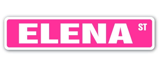 ELENA Street Sign Childrens Name Room Sign | Indoor/Outdoor | 30" Wide ...