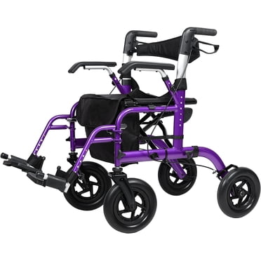 Drive Medical Duet Wheelchair Walker Rollator Combo, Terrain Mobility ...