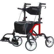 Drive Medical Duet Dual Function Transport Wheelchair Walker Rollator ...