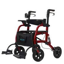 Drive Medical Duet Wheelchair Walker Rollator Combo, Terrain Mobility ...