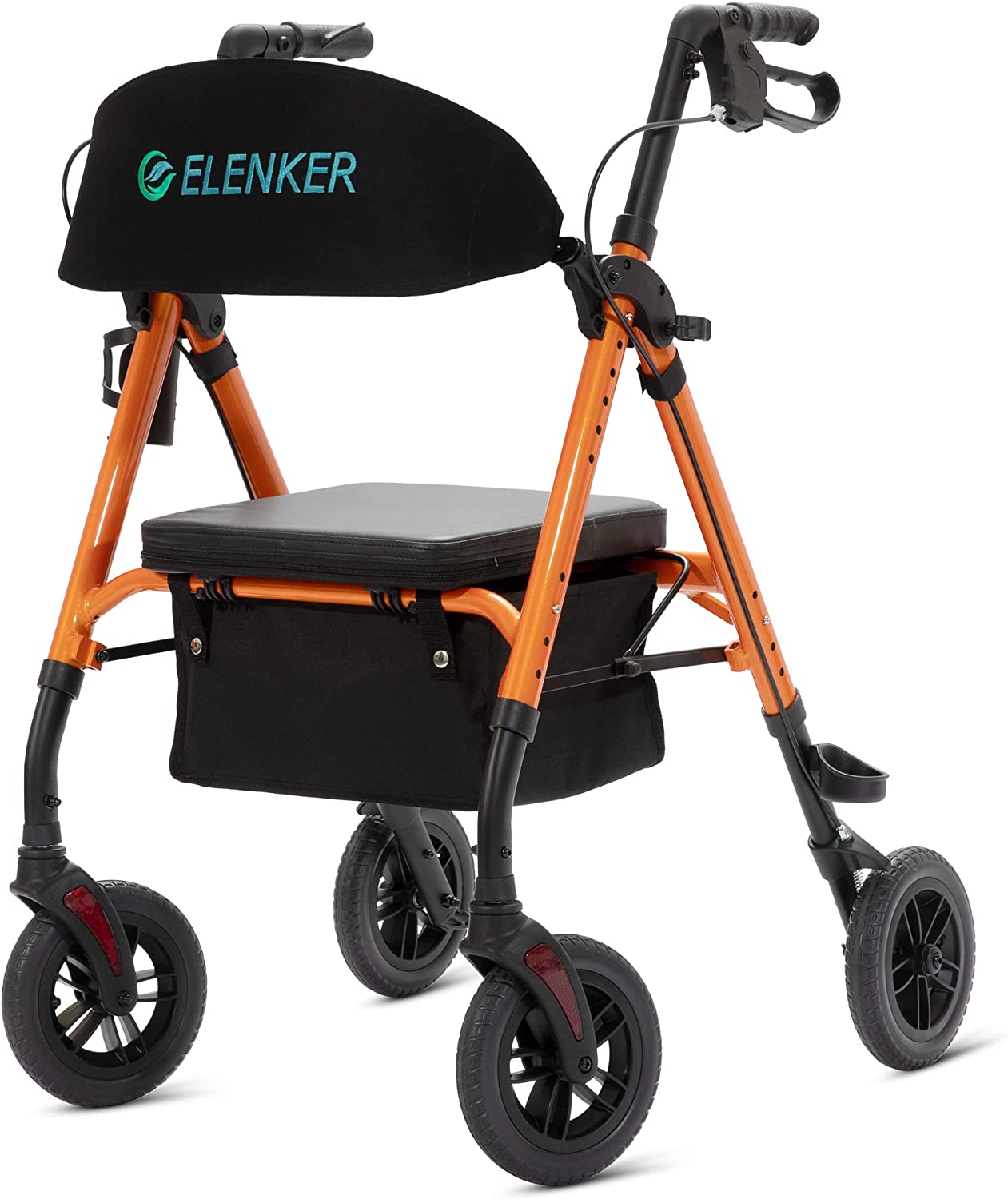 WalkMate Rollator Walker for Seniors with Cup Holder, Upgraded Thumb ...