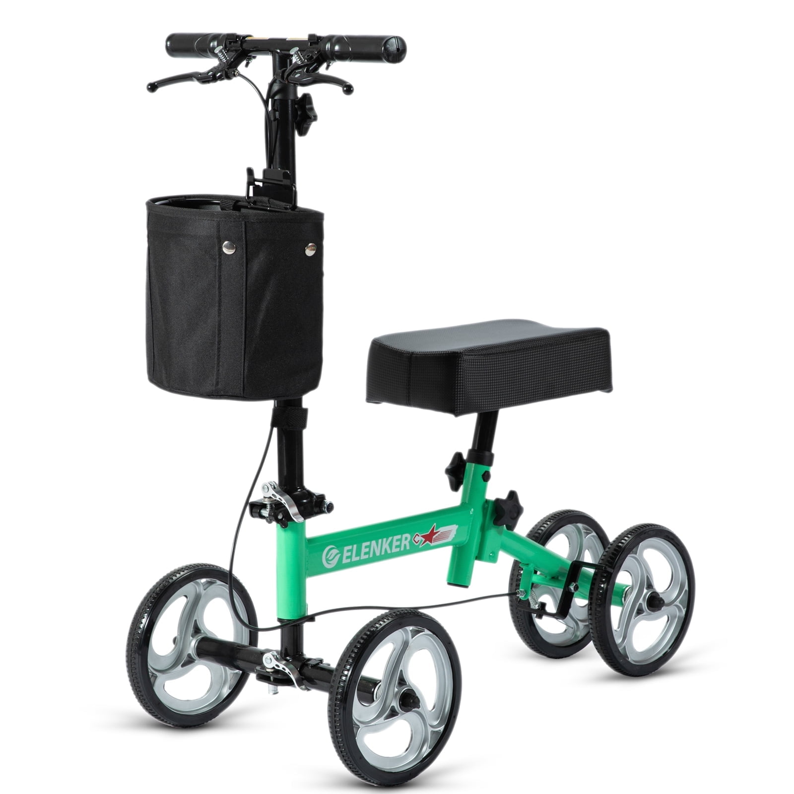 ELENKER Economy Knee Scooter, Steerable Knee Walker, Foldable Scooters ...