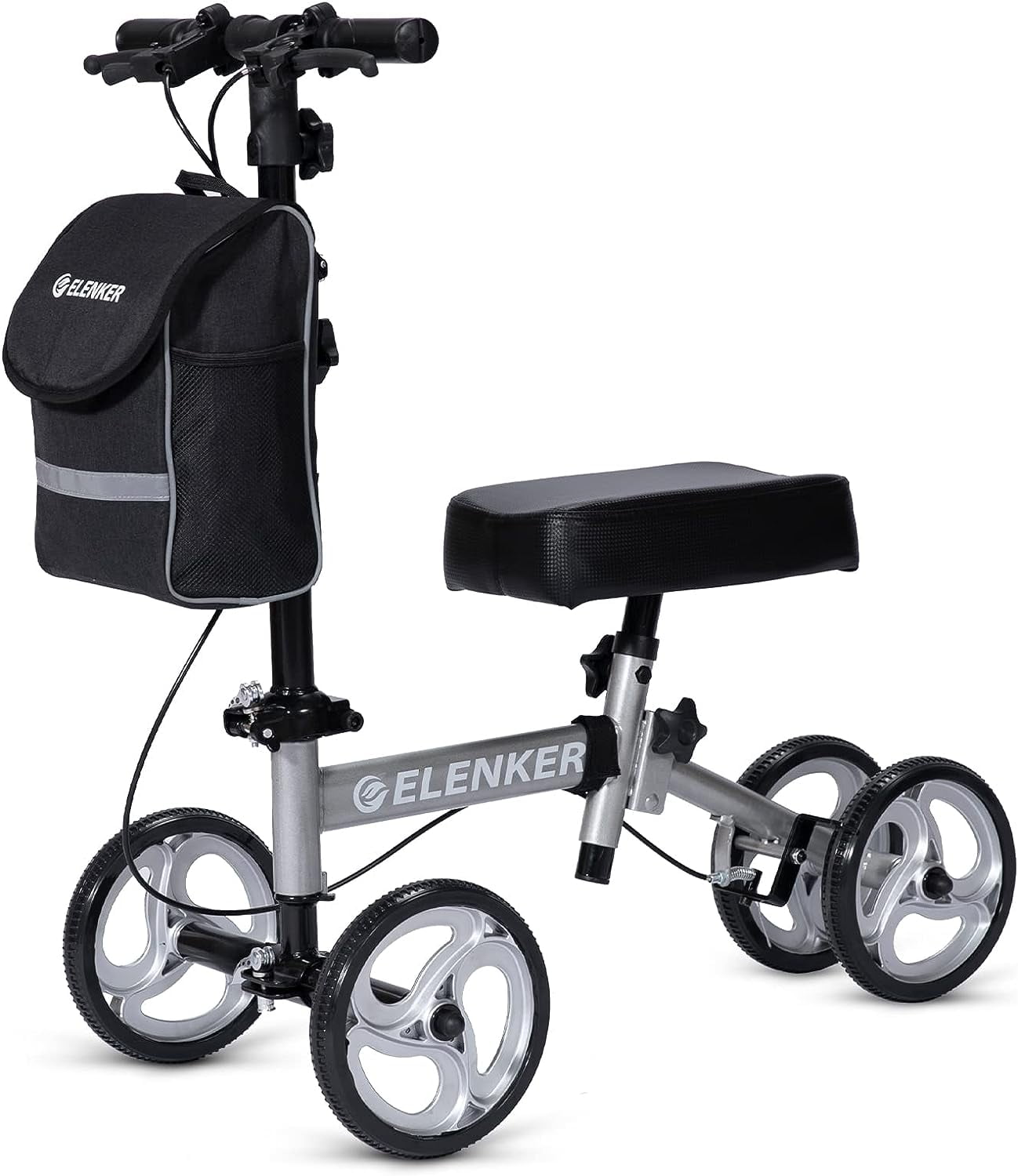 ELENKER Heavy Duty Steerable Knee Scooter, Foldable Walker for Foot ...