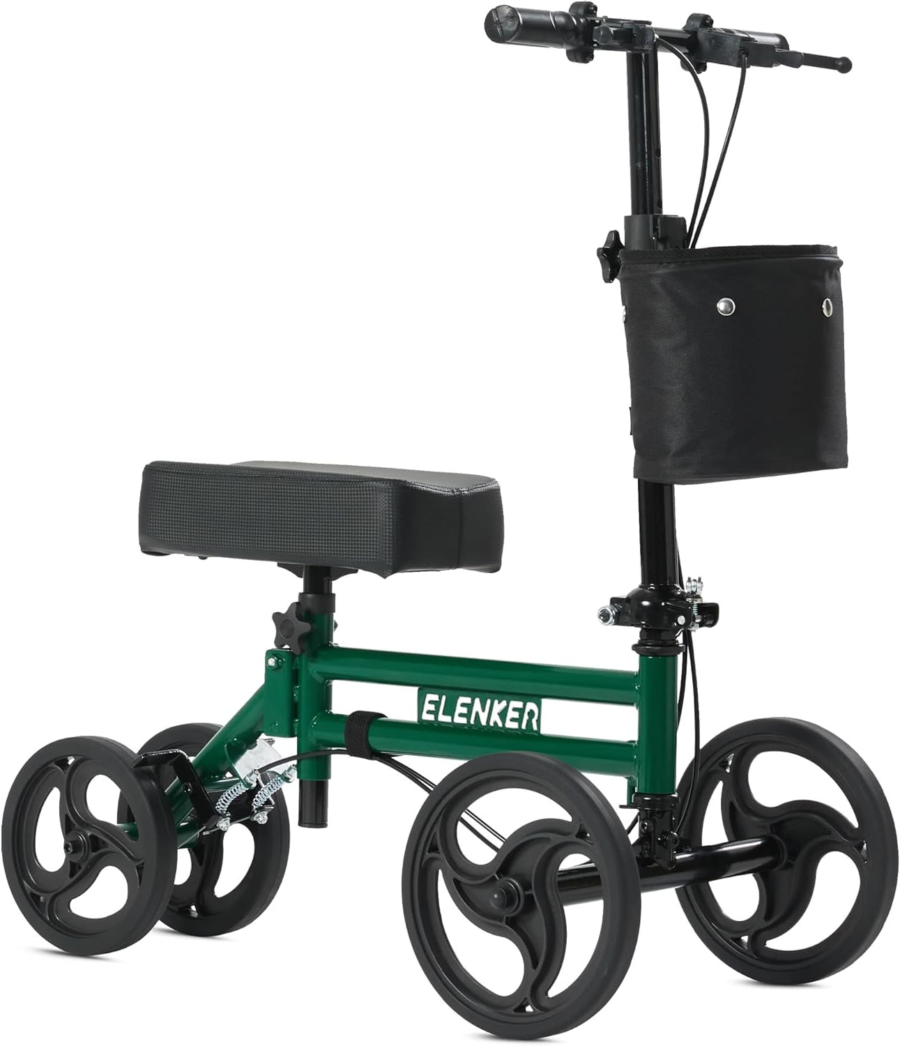 ELENKER Heavy-Duty, Foldable Walking Knee Walker with Basket, Medical ...