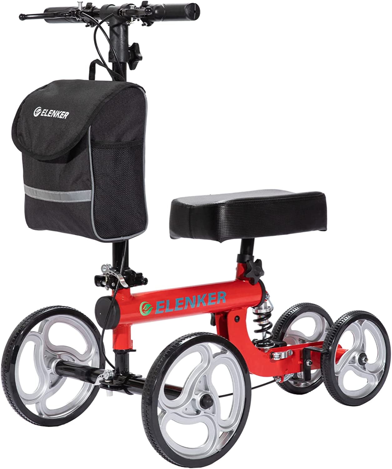 ELENKER Deluxe Steerable Knee Scooter, Medical 4-Wheel Walker for Foot ...
