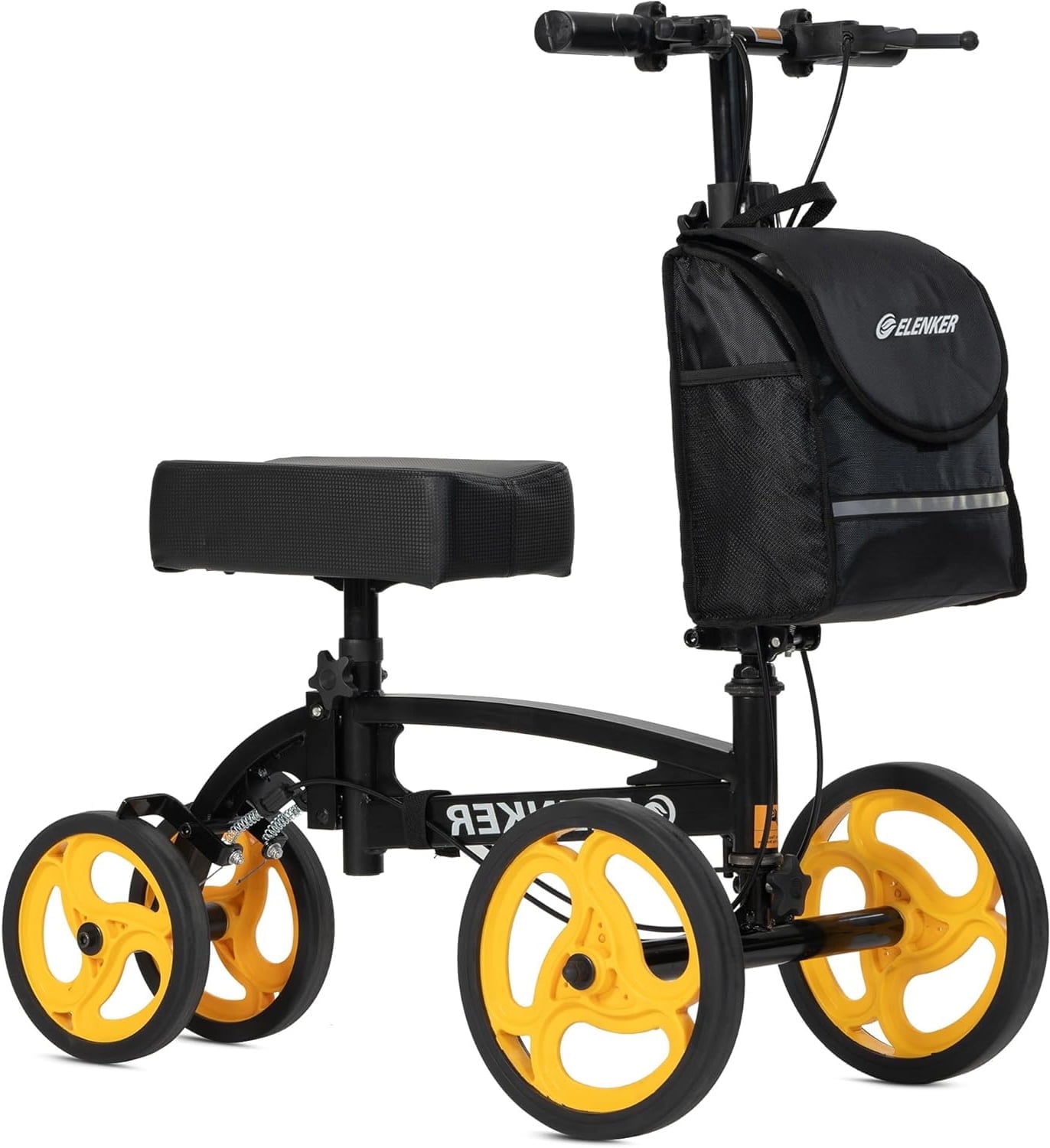 Elenker Knee Scooter, Adjustable Steerable Walker, Crutches Alternative ...