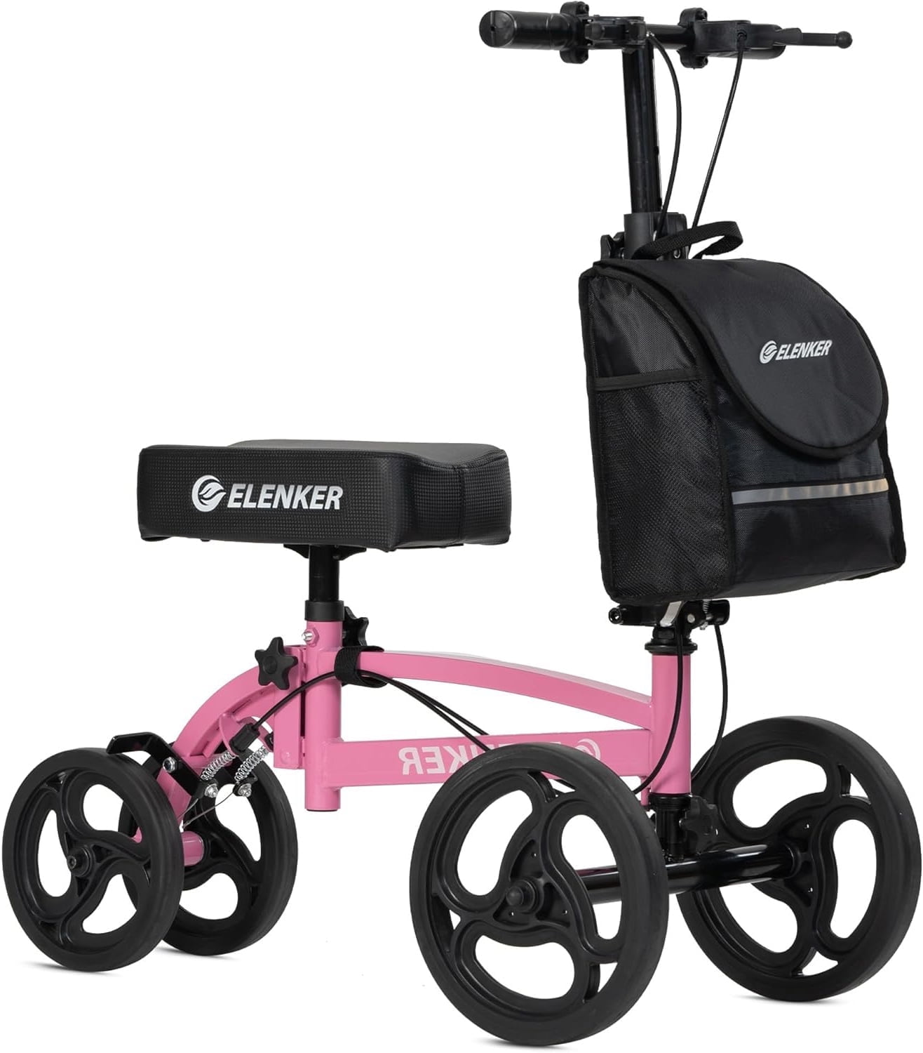 ELENKER Knee Scooter Steerable Mobility Knee Walker Crutch Alternative ...