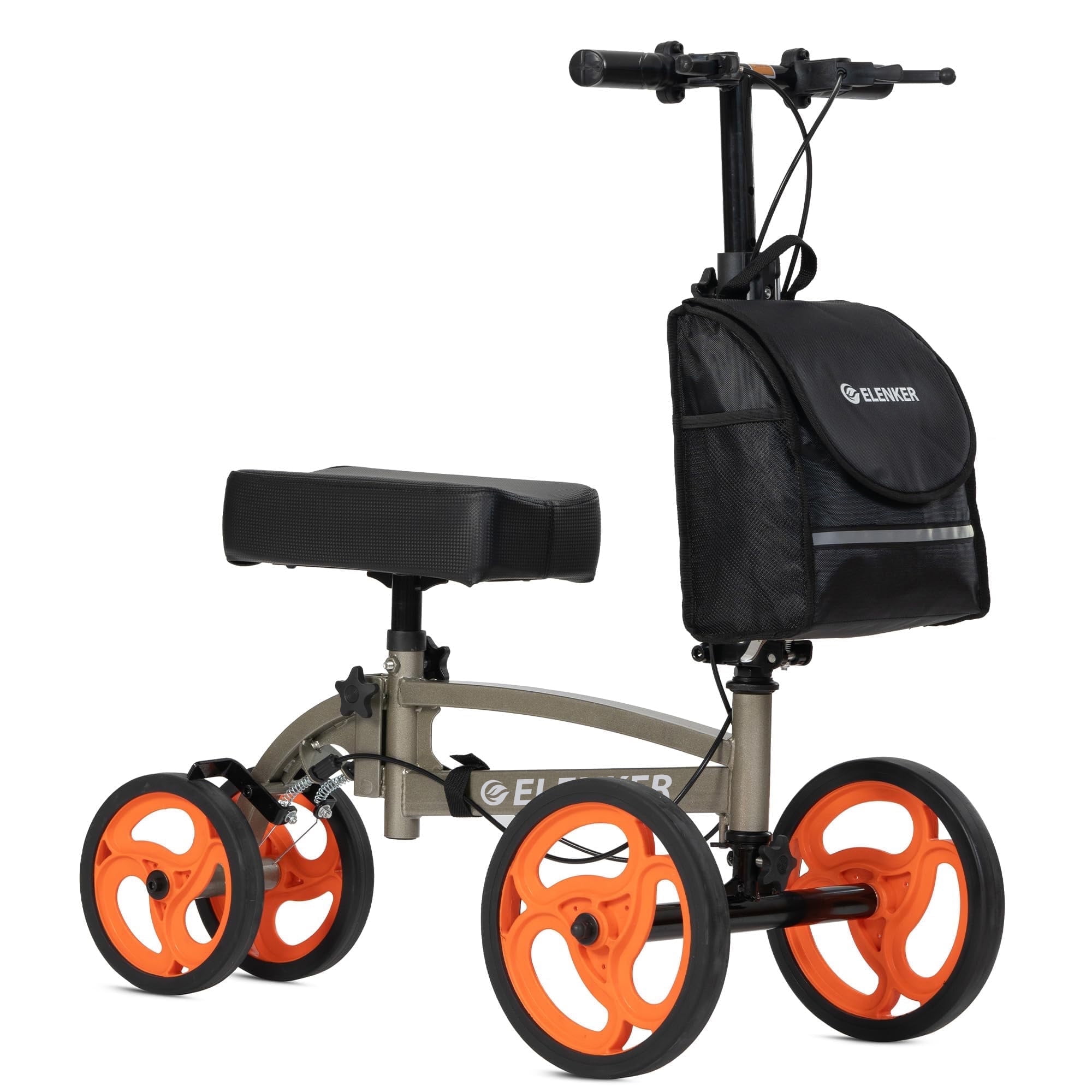 ELENKER Knee Scooter Steerable Walker Crutch Alternative for Foot ...