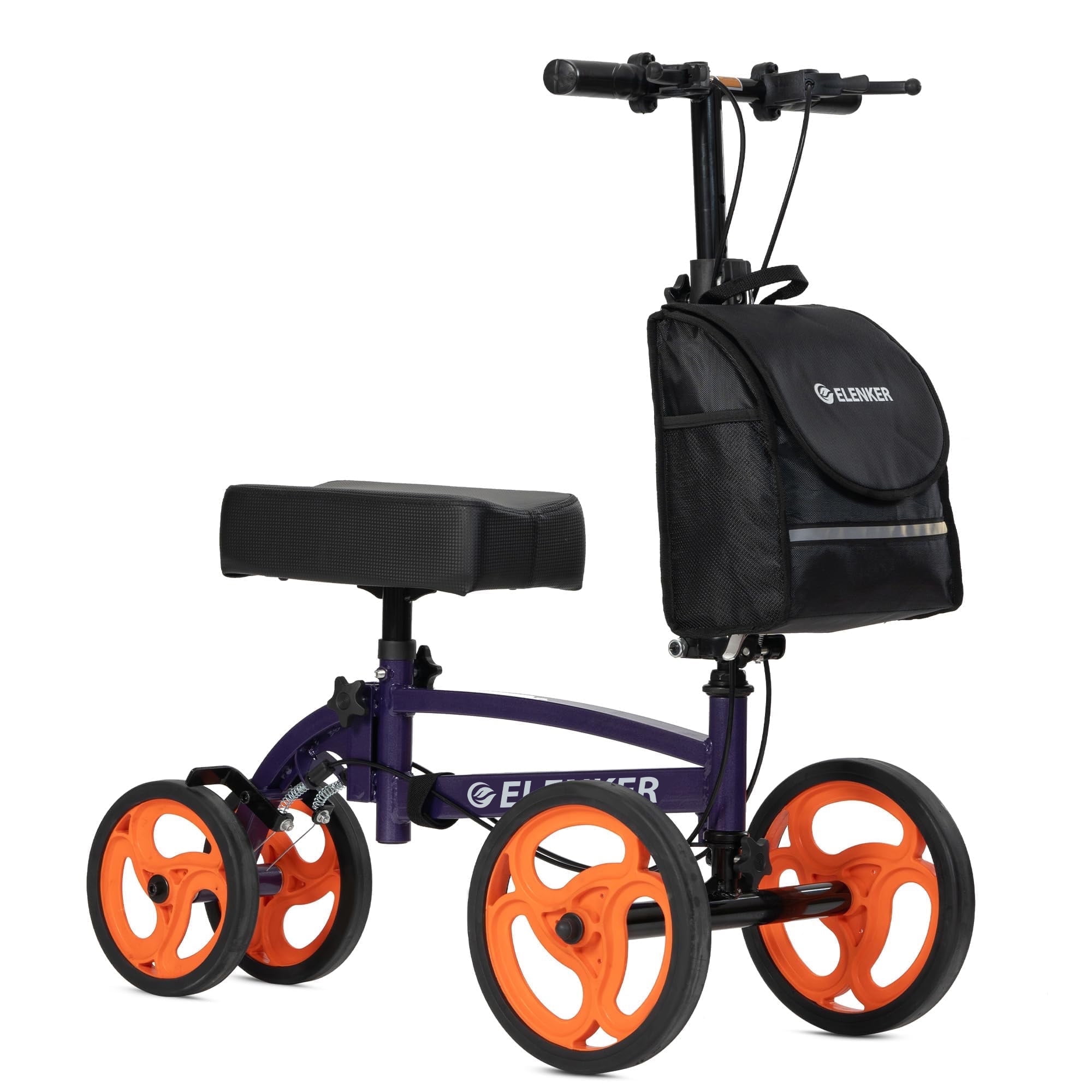 ELENKER Knee Scooter Steerable Walker Crutch Alternative for Foot ...