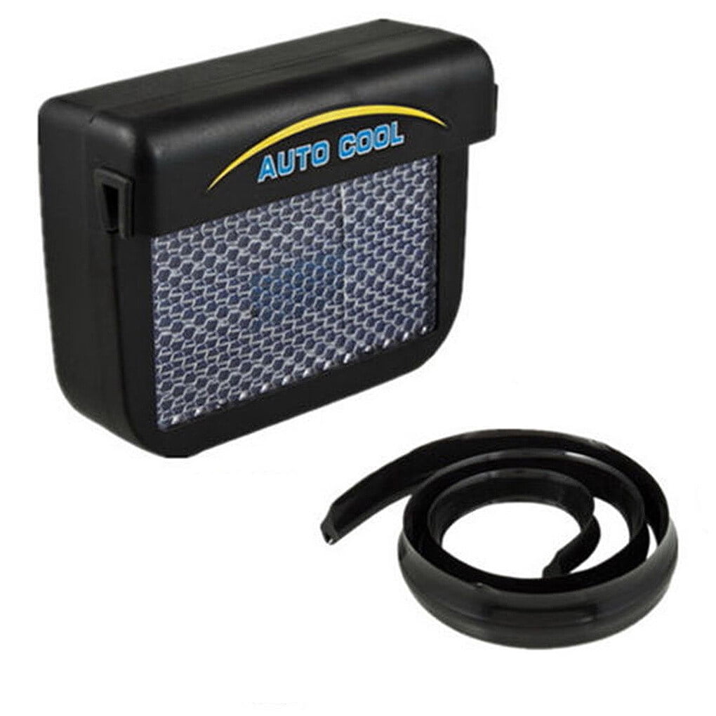 ELENXS Auto Fan Cooler Solar Powered Car Window Windshield Auto Air ...