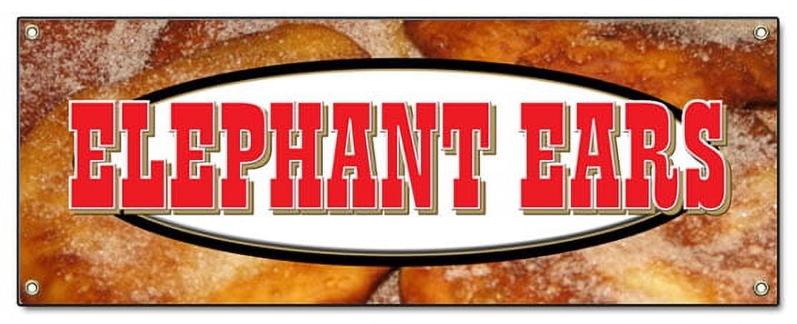 ELEPHANT EARS BANNER SIGN concessions sign signs ear - Walmart.com