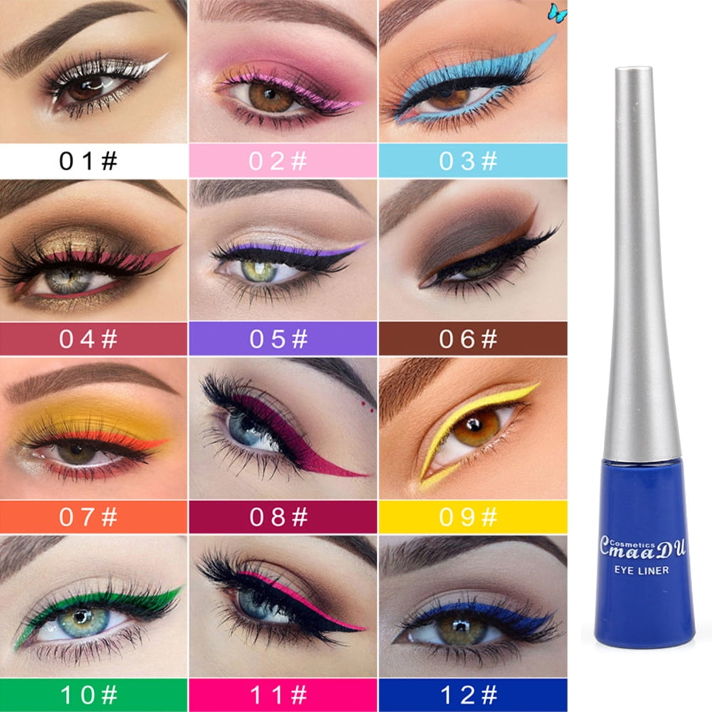 ELES 17 Colors Matte Waterproof Eyeshadow Liquid Eyeliner Makeup ...