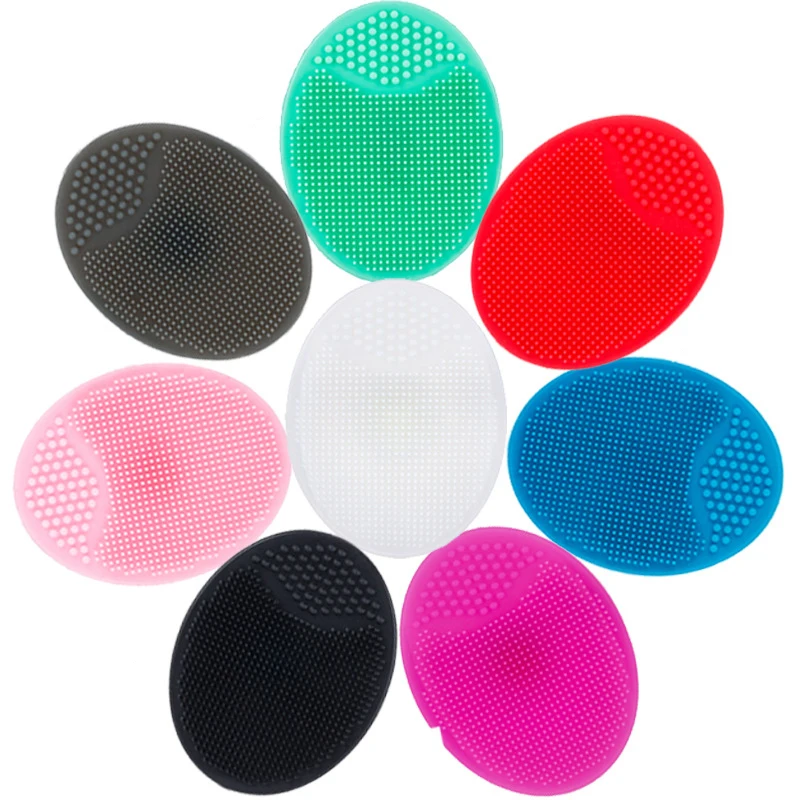 ELES 9 Color Silicone Cleaning Pad Wash Face Facial Exfoliating Brush ...