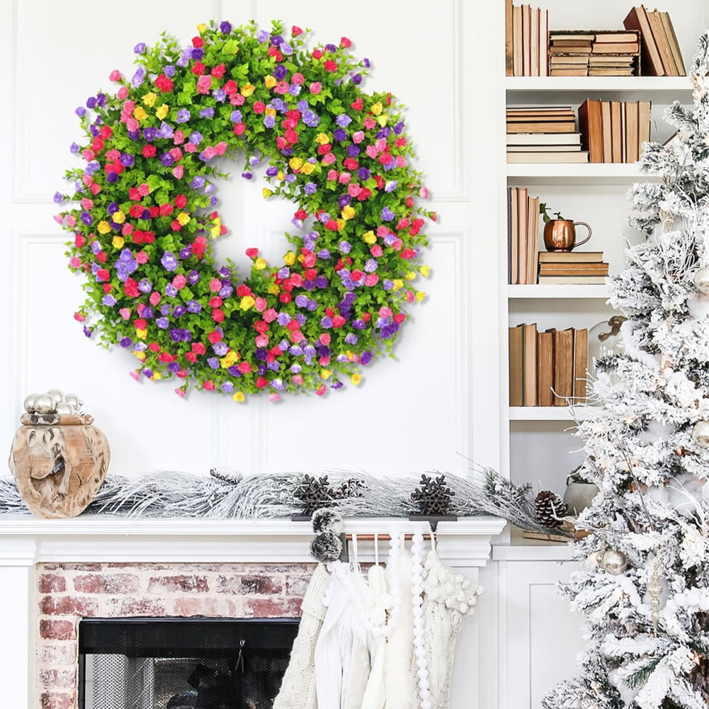 ELES Colorful eucalyptus wreath spring and summer colorful eucalyptus ...