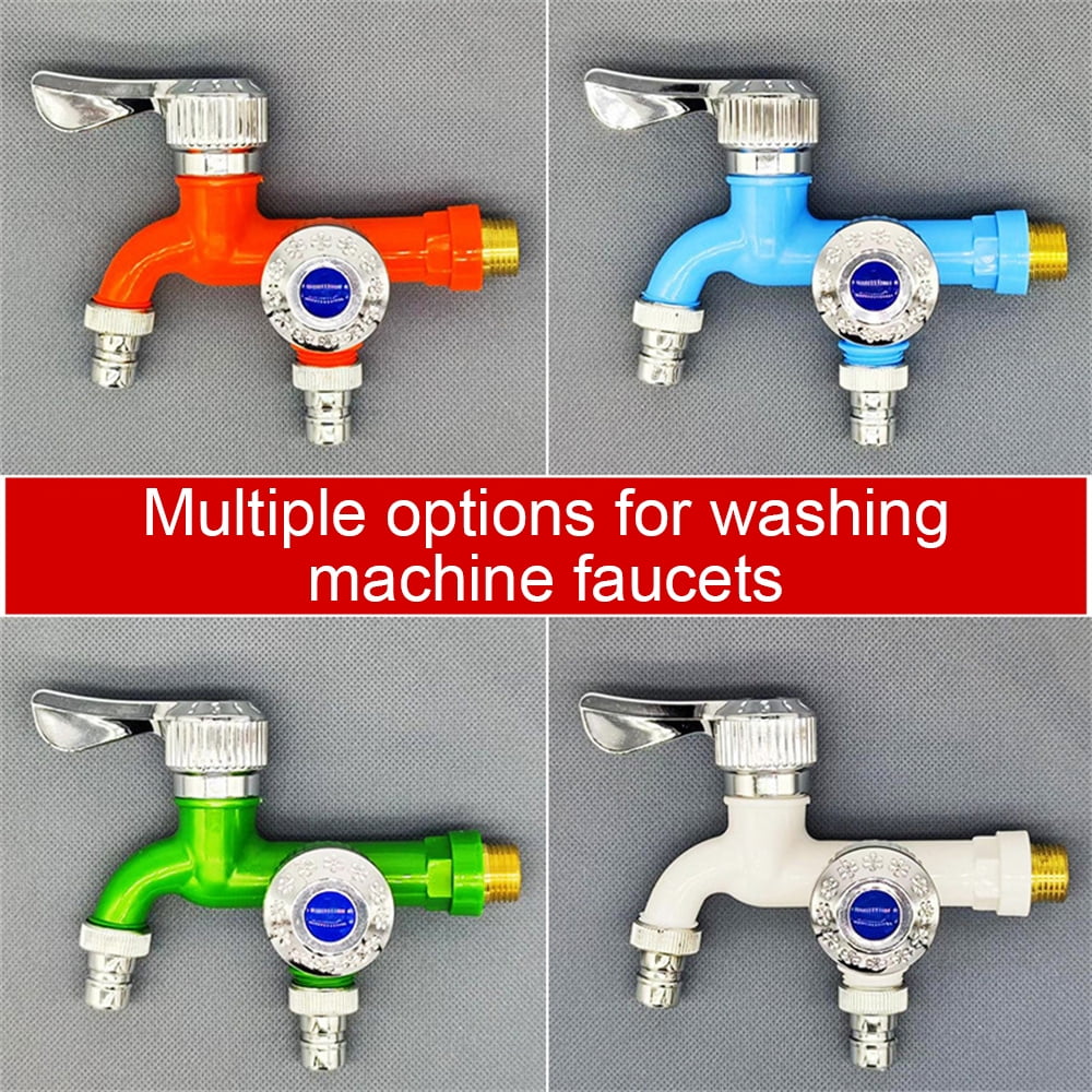 ELES Two-outlet Plastic Mop Tub Faucet with Quick Opening Double Nozzle ...