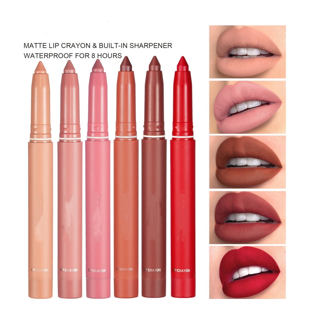 ELES Velvet Waterproof Pencil Lipstick Long Lasting Makeup Pen Liner ...