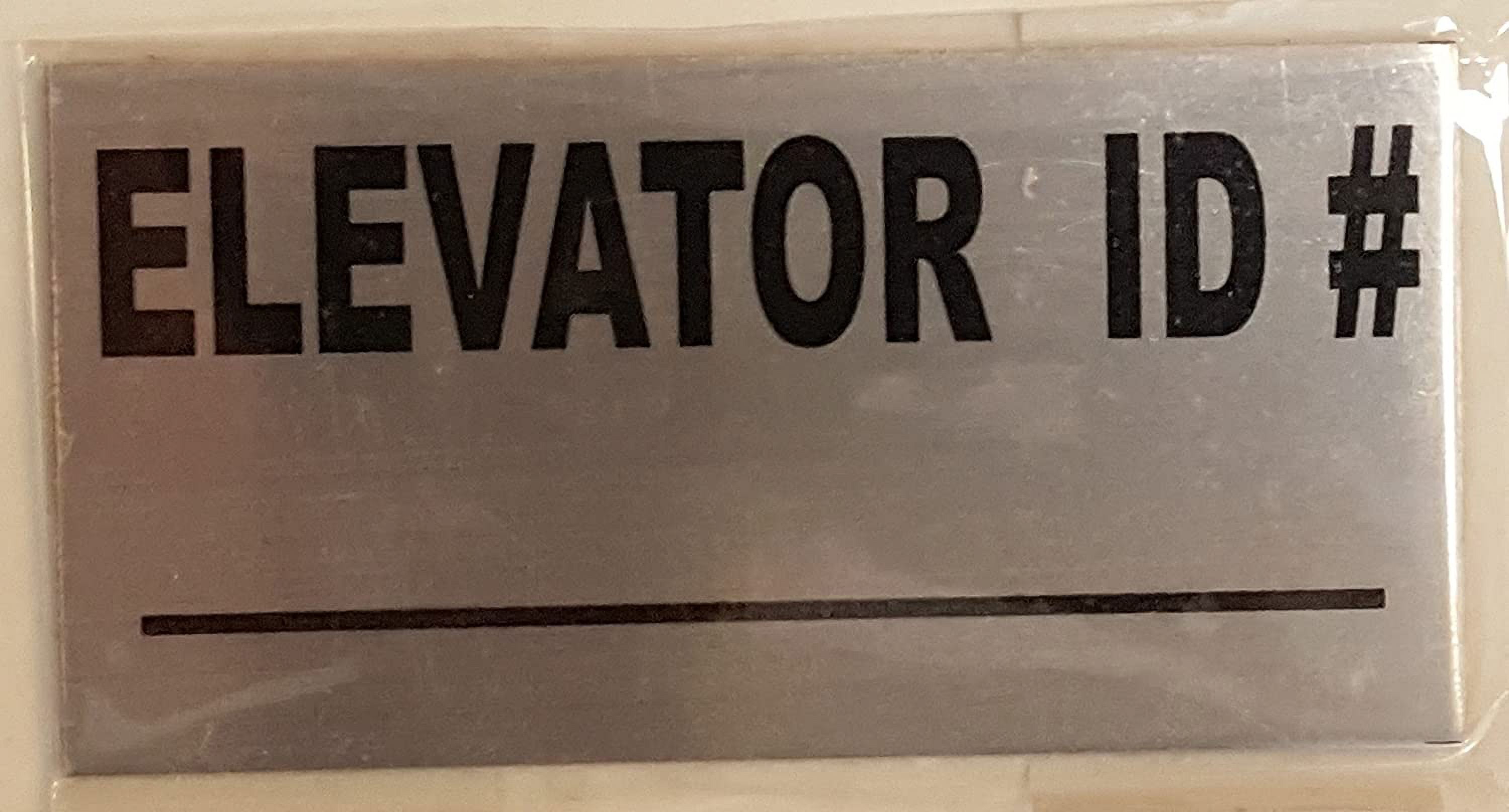 ELEVATOR ID SIGN -BRUSHED ALUMINUM (4X4, Aluminium)(ref-2022-4 ...
