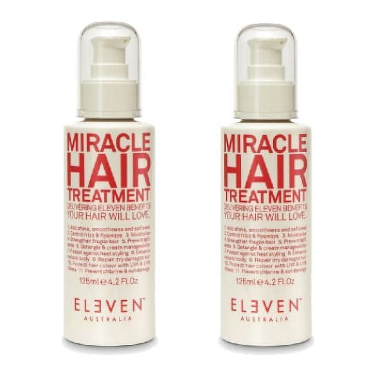 ELEVEN AUSTRALIA Leave-In Miracle Hair Treatment 125ML-4.2OZ, Pack of 2 ...