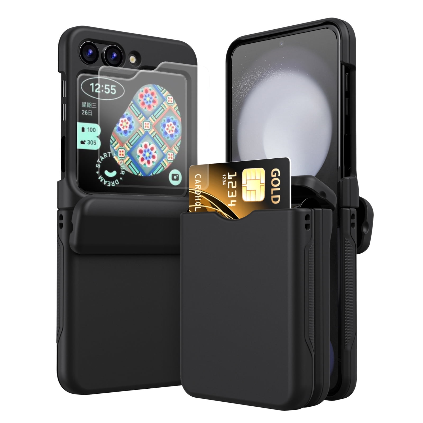 ELEWELT Case for Samsung Galaxy Z Flip 6 with Hinge Protection Full ...