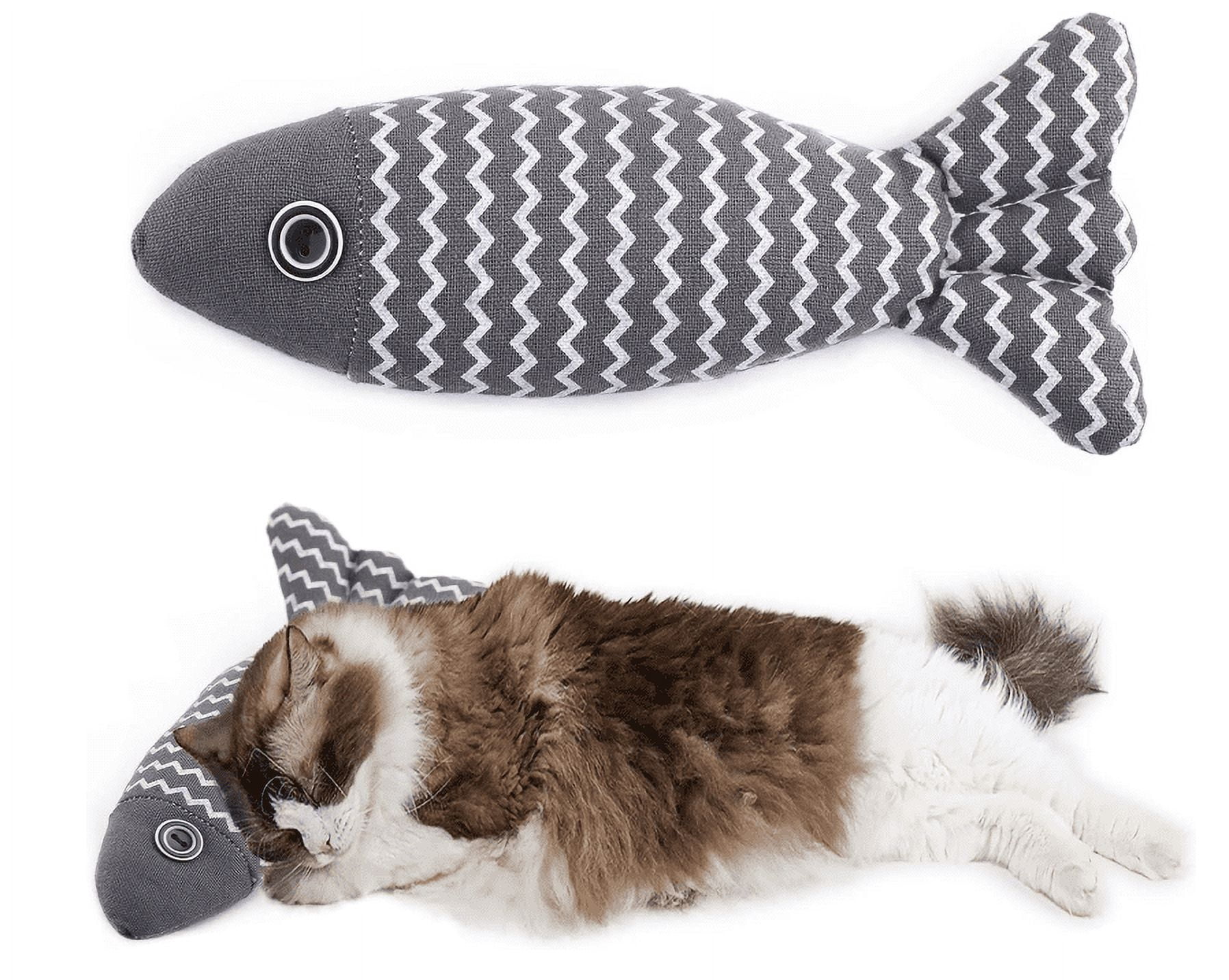 ELEWELT Catnip Toy Fish for Indoor Cats, Cute Cat Kick Toy, Soft Cat ...