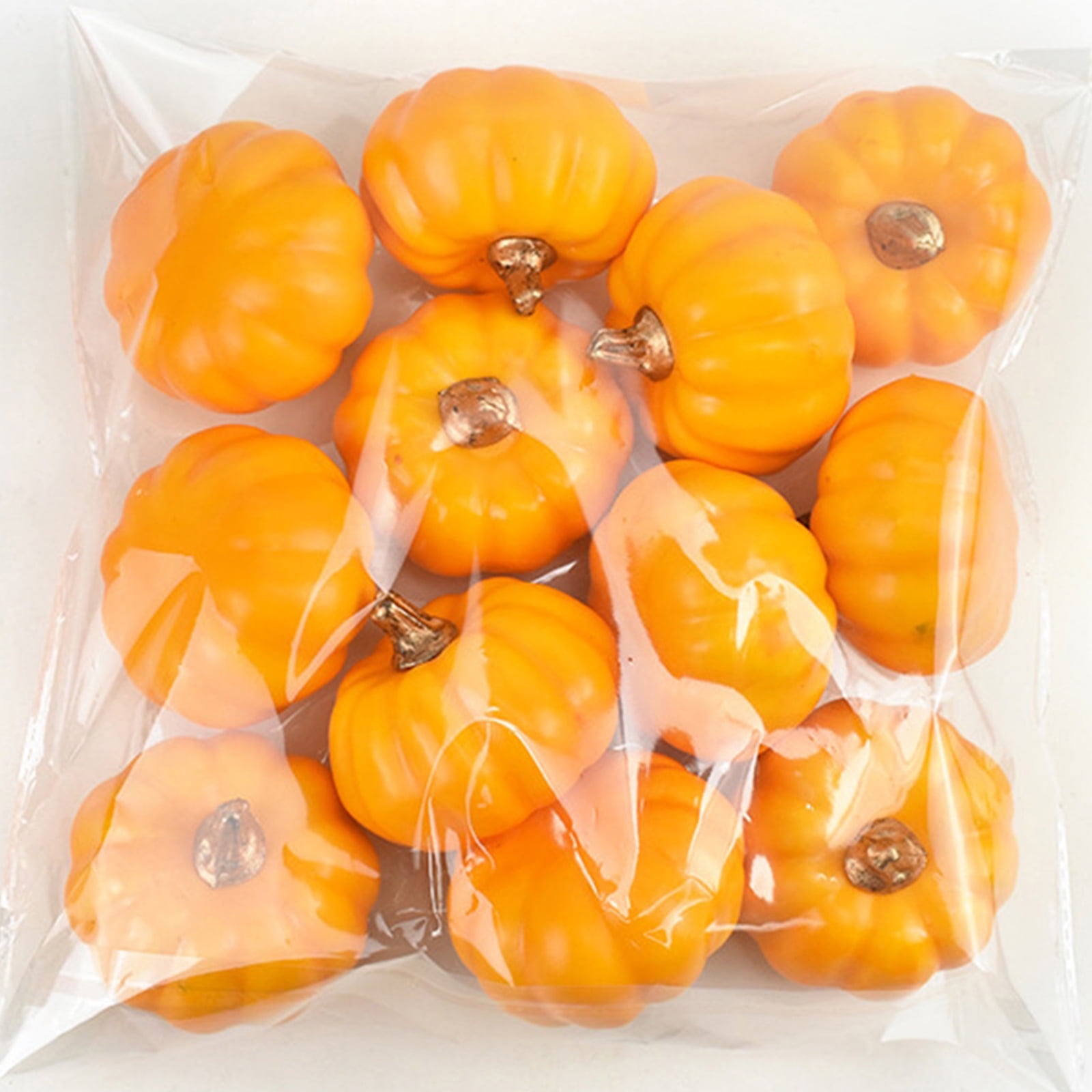 ELF 12PCS Artificial Mini Pumpkins, Realistic Simulation Colorful Small ...