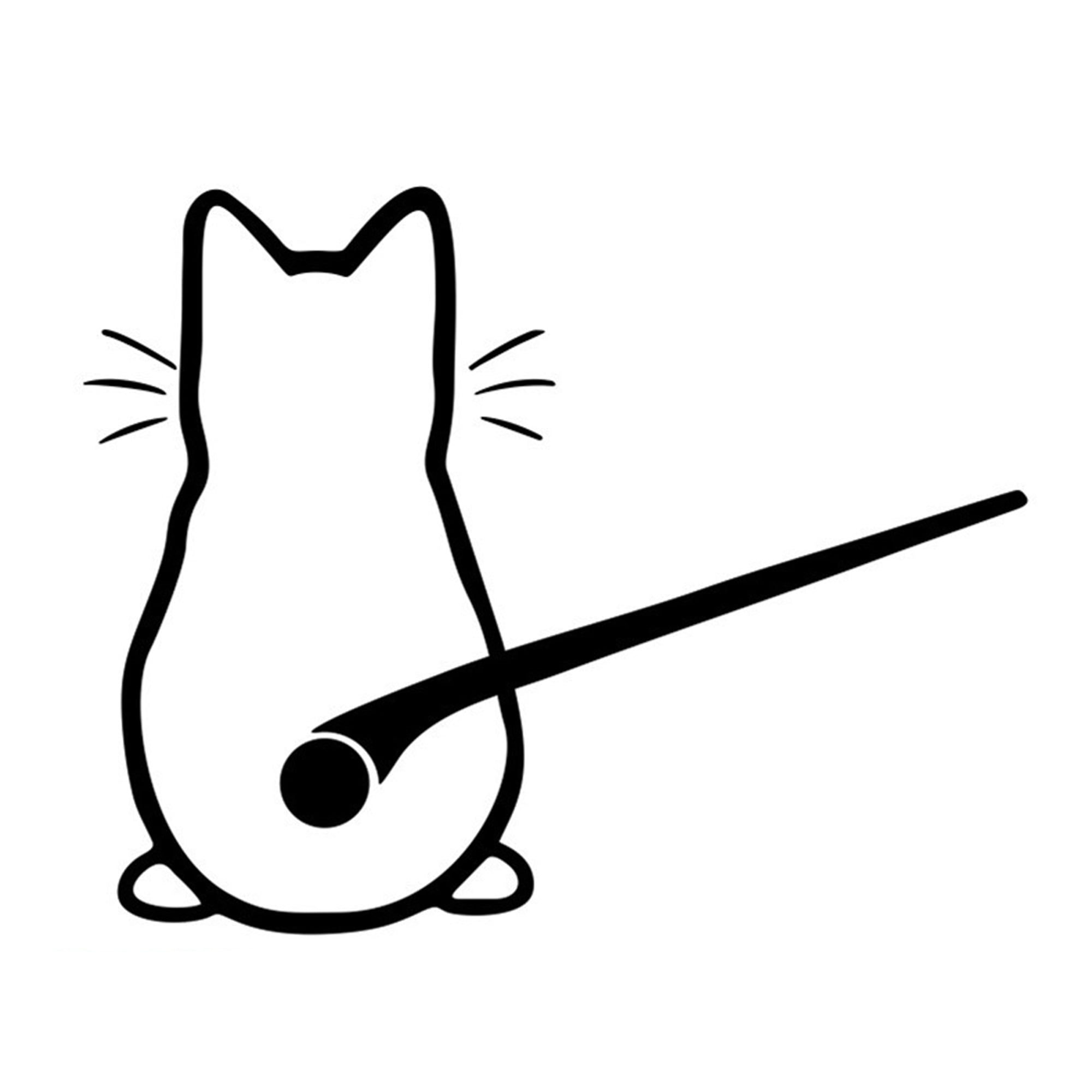 ELF Cat Car Tickers Funny Cat Rear Window Wiper Decals Waterproof Cat ...