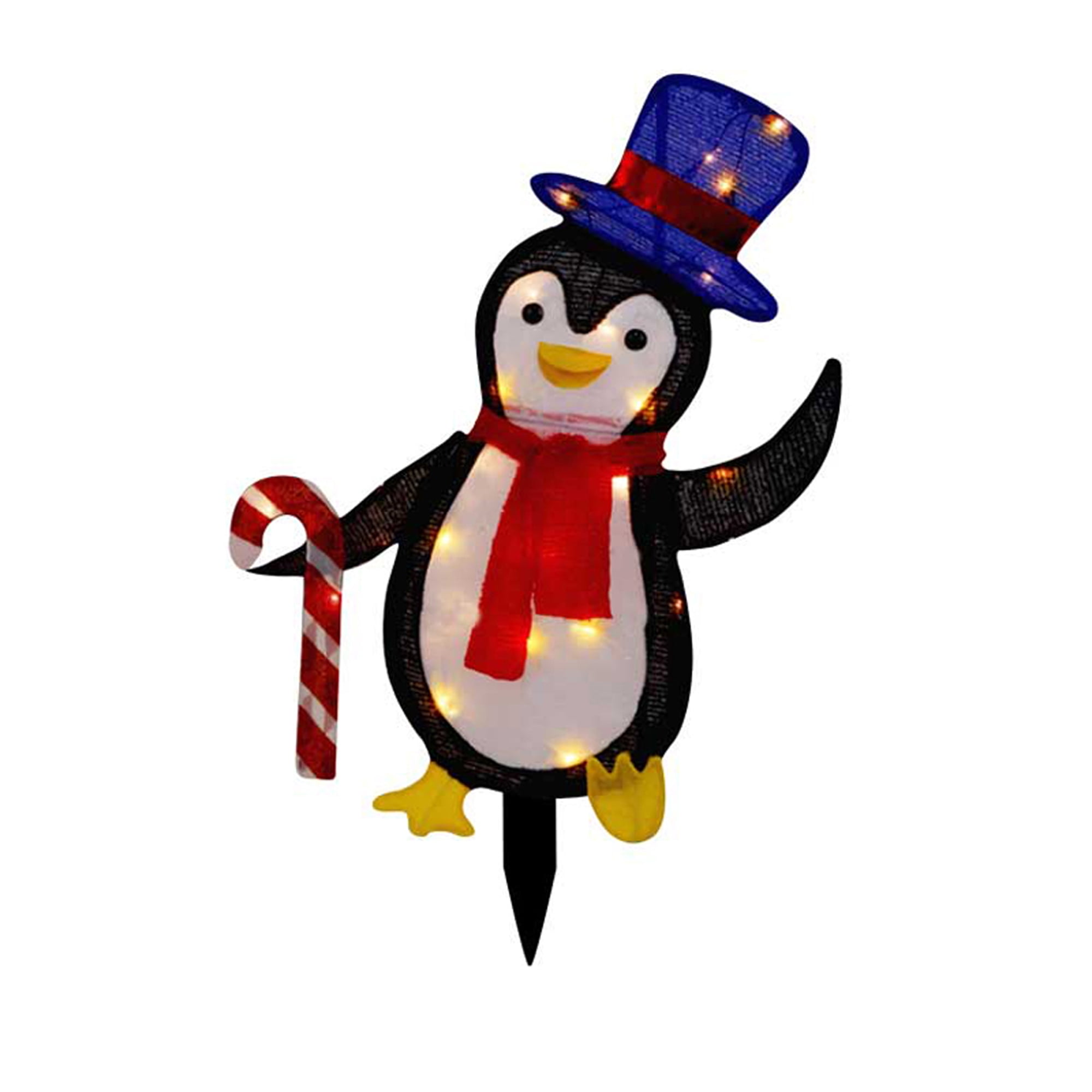 ELF Christmas Garden Stake Lights Cute Penguin Yard Lamp for Pathway ...