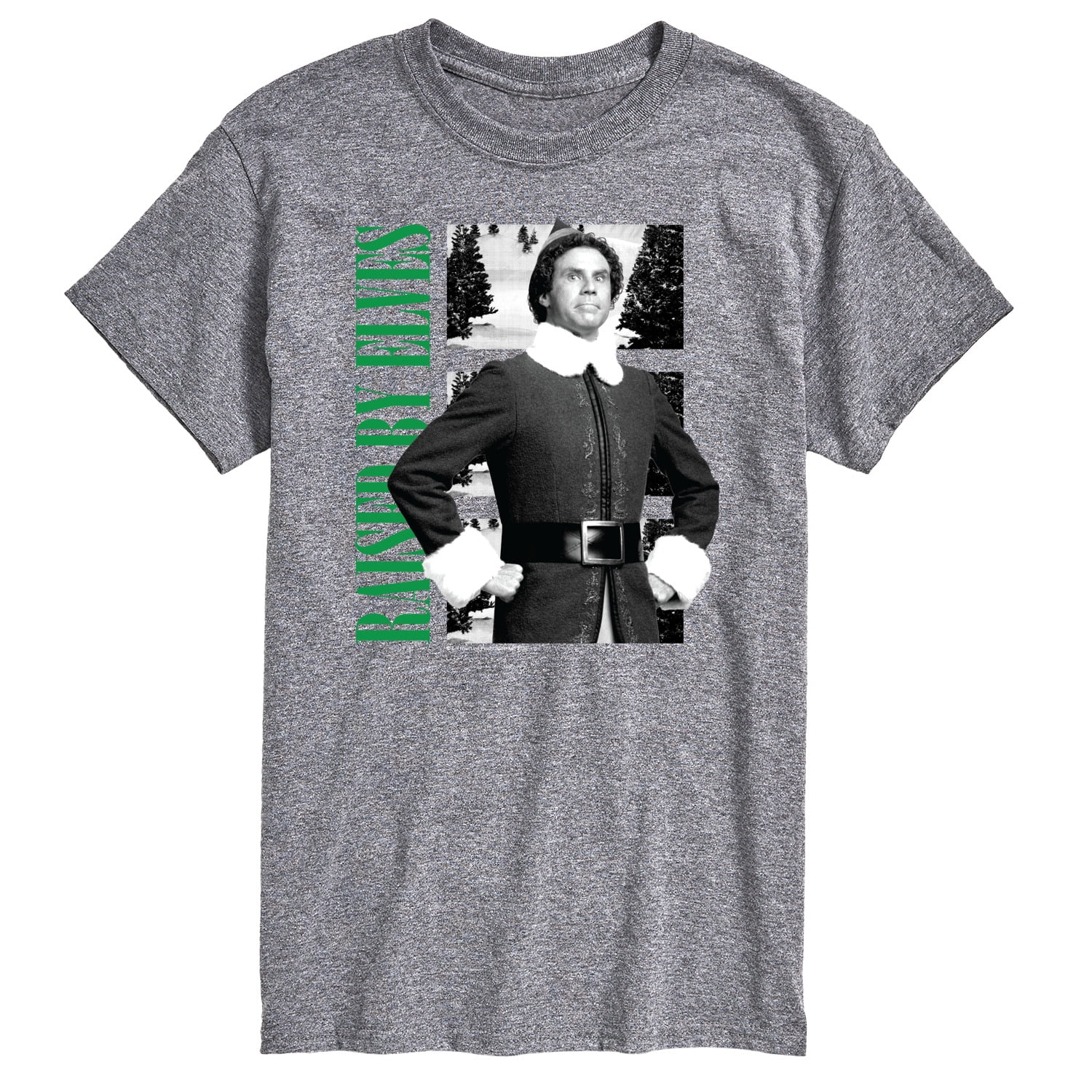 ELF - Christmas Raised By Elves - Men's Short Sleeve Graphic T-Shirt ...