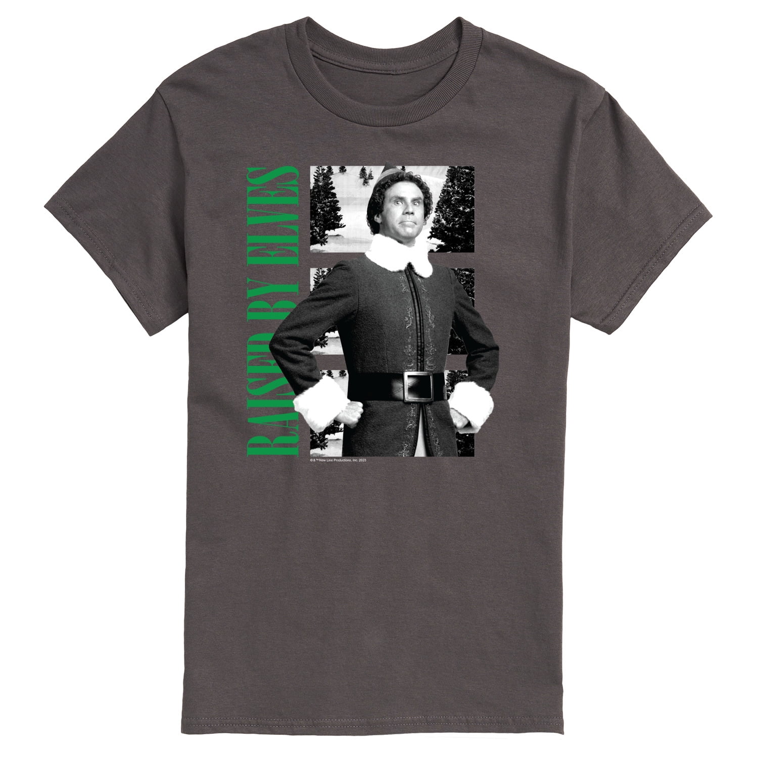 ELF - Christmas Raised By Elves - Men's Short Sleeve Graphic T-Shirt ...