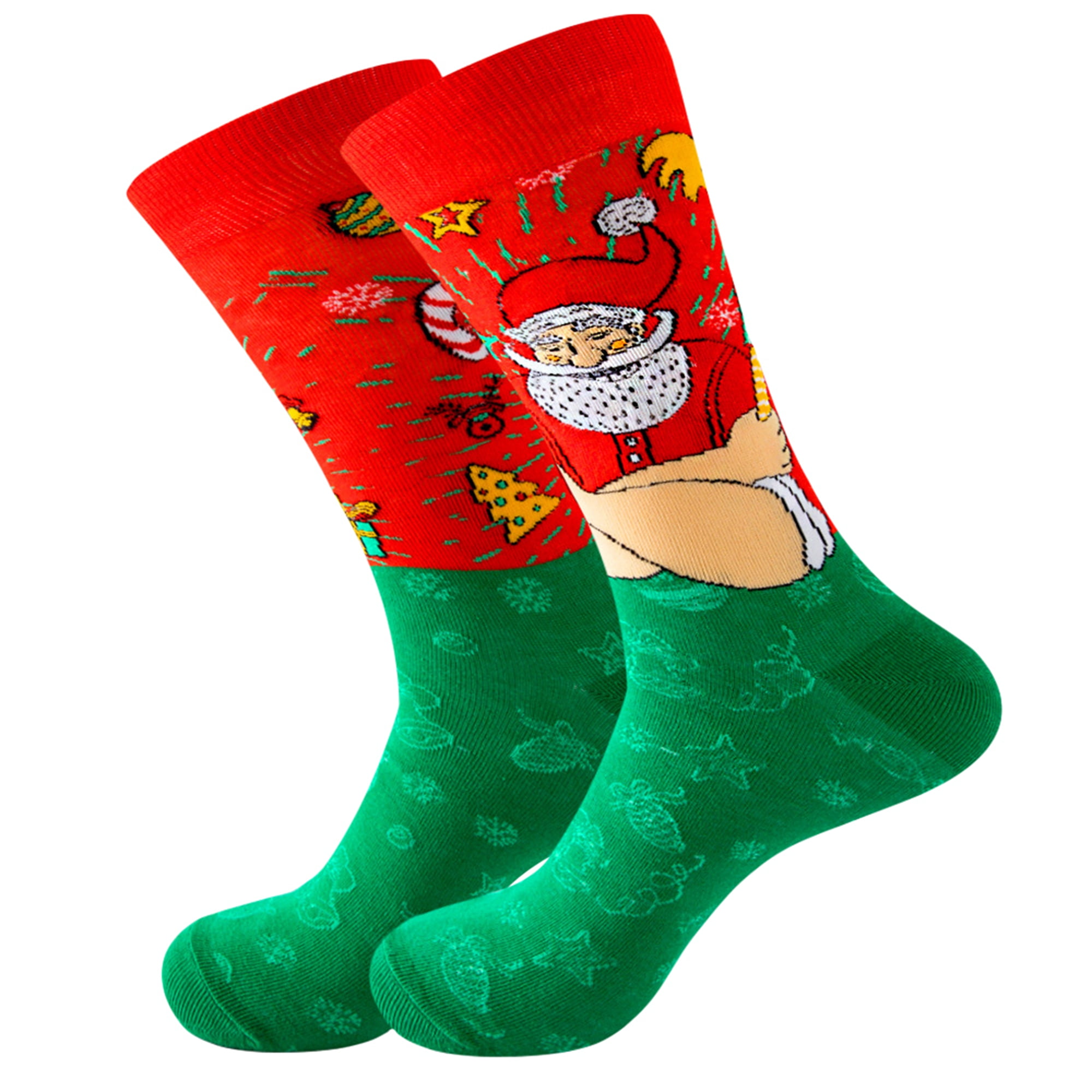 ELF Christmas Socks, Soft Warm Elastic Cartoon Snowman Santa Claus ...