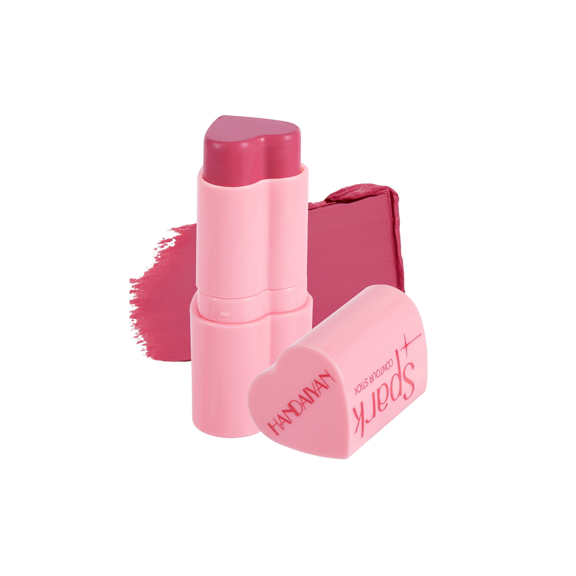 ELF Heart Blush Stick, Matte Rouge Stick, Cheek Contour Pen, Long ...