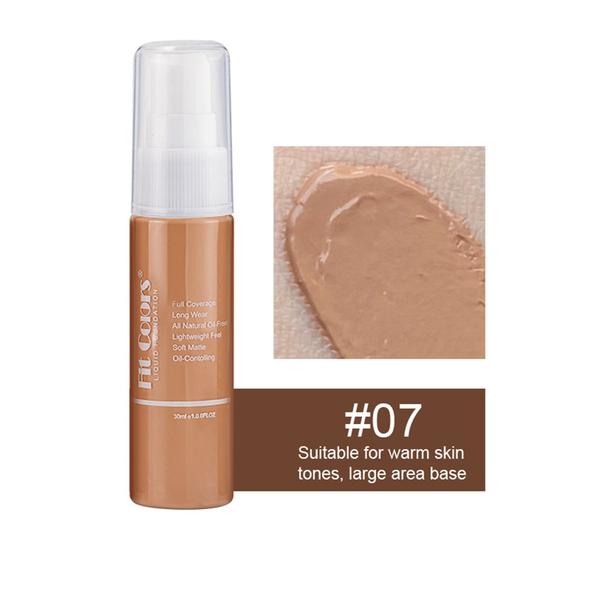 Matte Concealer Liquid Foundation, Full Coverage Face Makeup for ...