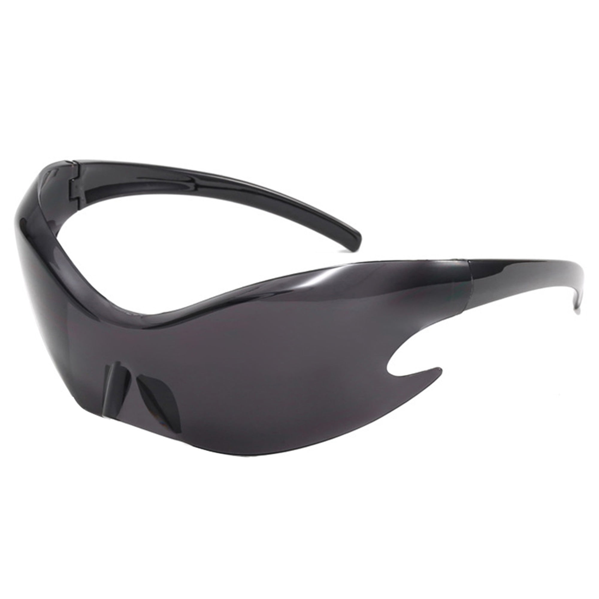 ELF Oversized Sunglasses Solid Color/Holographic Futuristic Rimless ...