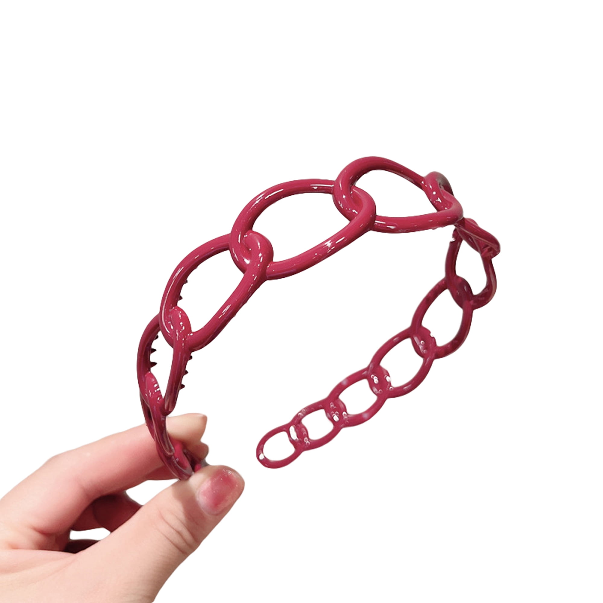 ELF Plastic Fashion Wide Edge Headband Clasp Headband with Teeth Wavy ...