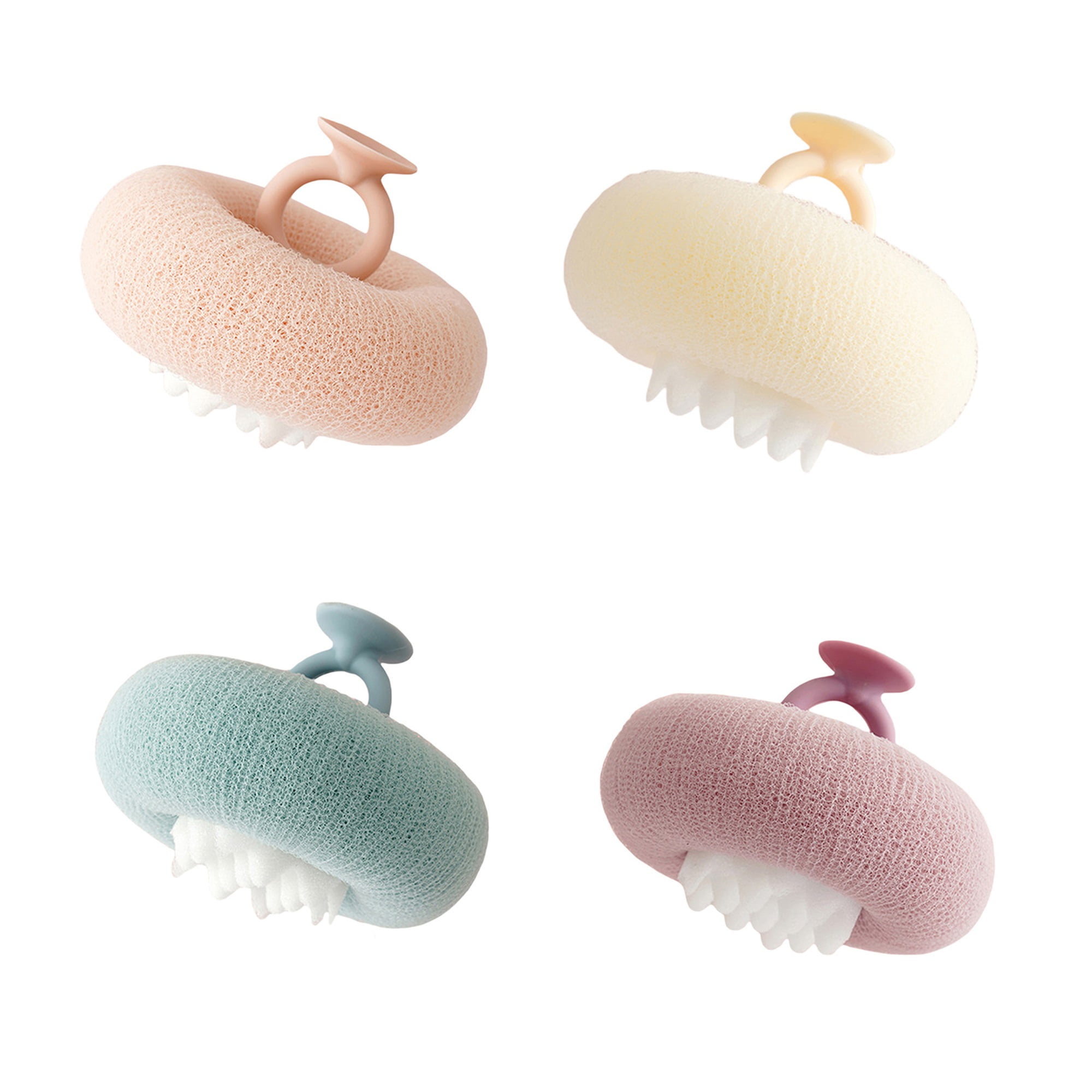 ELF Shower Brush, Soft Handheld Suction Cup Body Scrubber Massage Bath ...