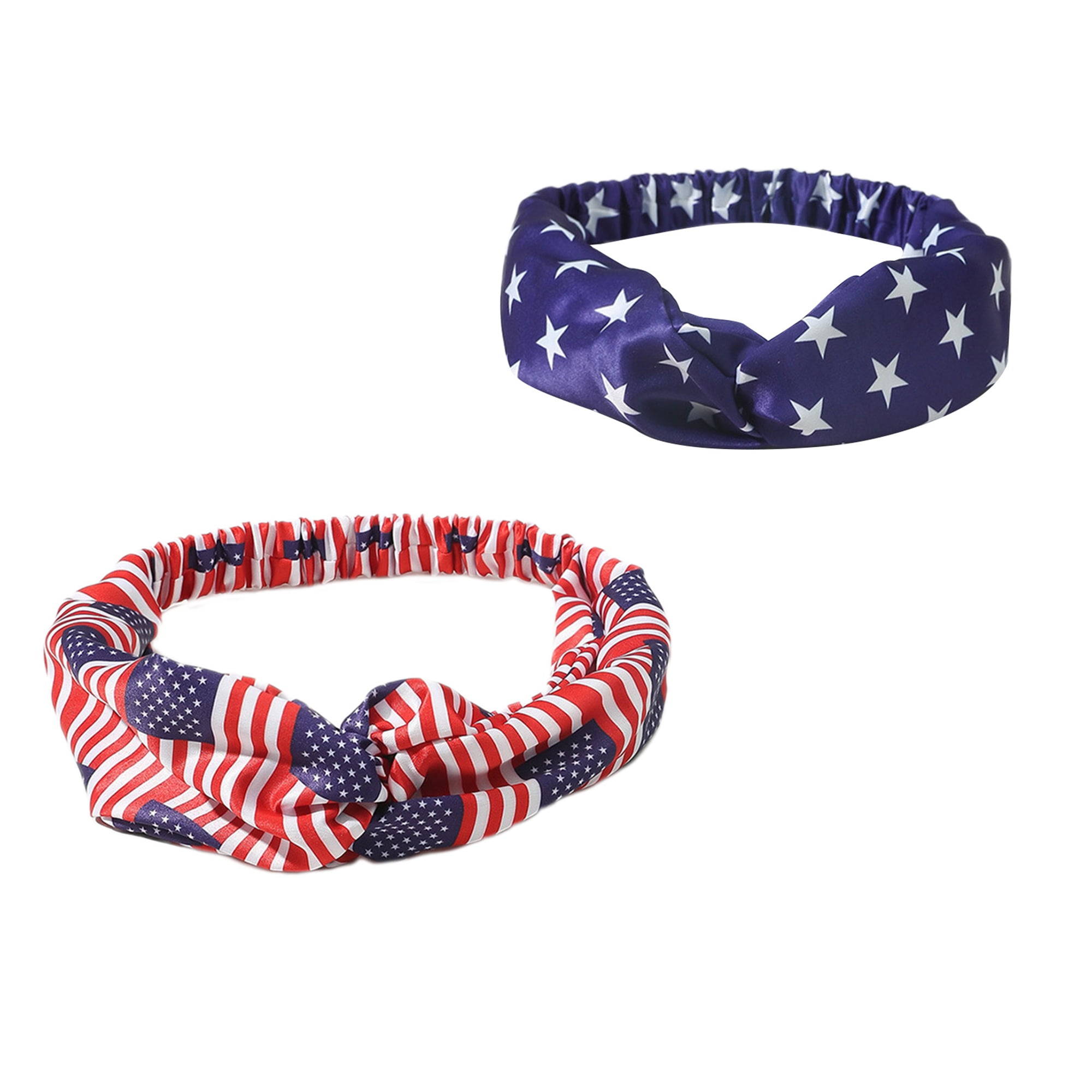 ELF Women 4th of July Headband American Flag Star Stripe Print Twist ...