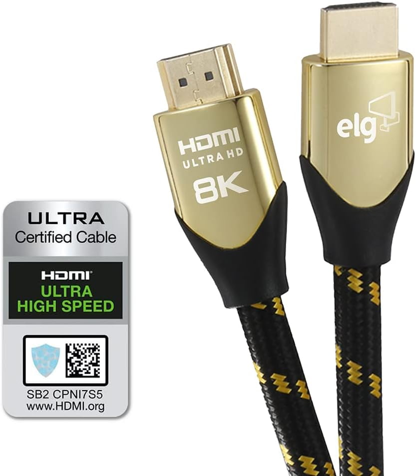 ELG 8K HDMI Cable 2.1 | 48Gbps, 6.6FT | Ultra High Speed, eARC ...