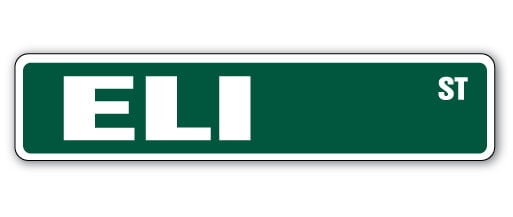 ELI Street Sign Childrens Name Room Sign | Indoor/Outdoor | 24" Wide ...