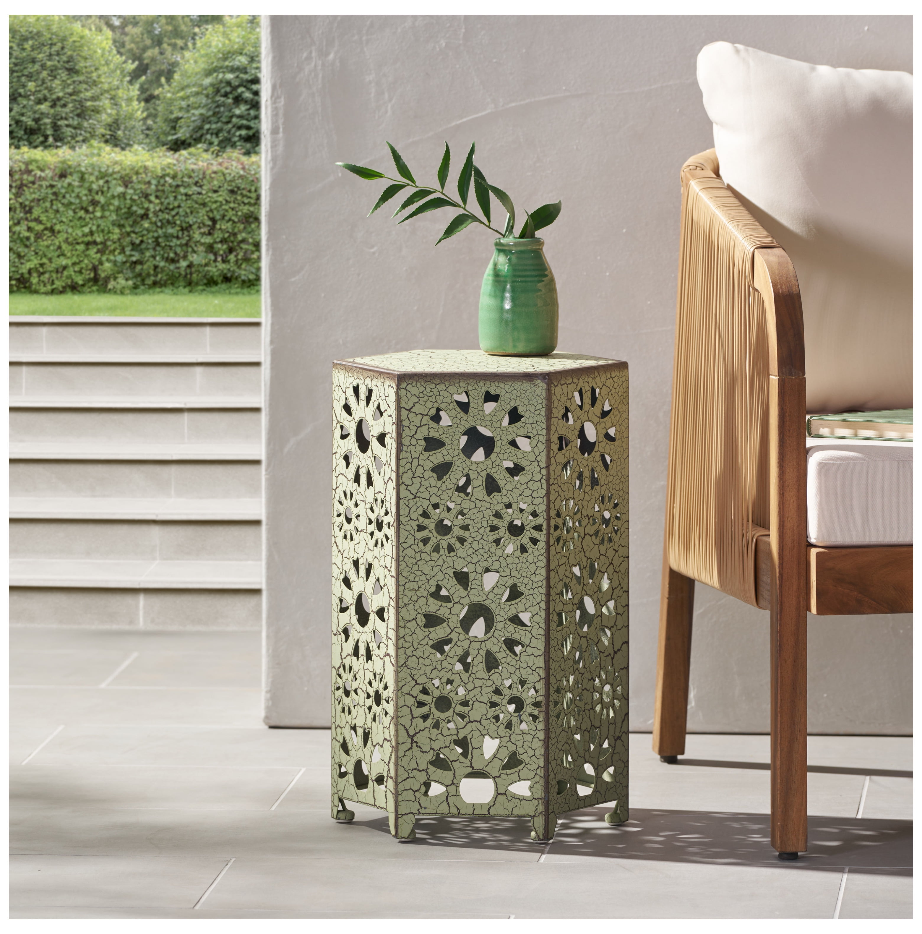 ELIANA 12 "SIDE TABLE Green - Walmart.com