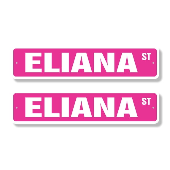 ELIANA Classic Street Sign (2 Pack) Childrens Name Room Sign Road Sign ...