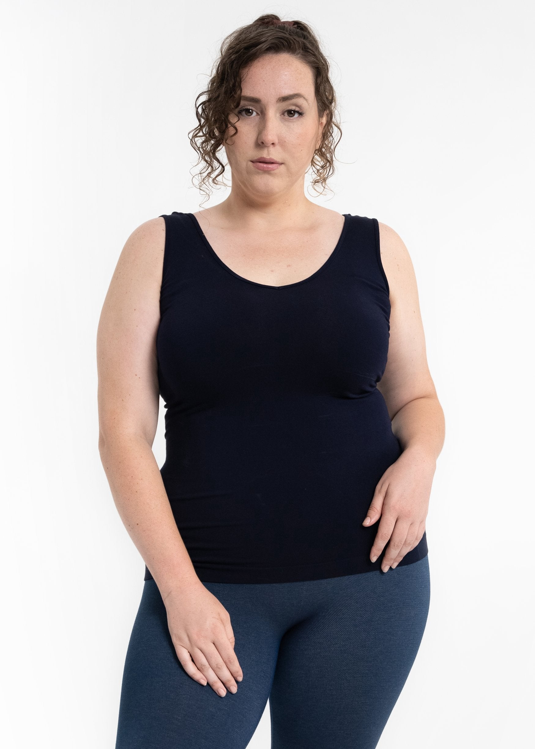 ELIETIAN Reversible Seamless Shaping Tank Top – One Size Curvy Fit/Plus ...