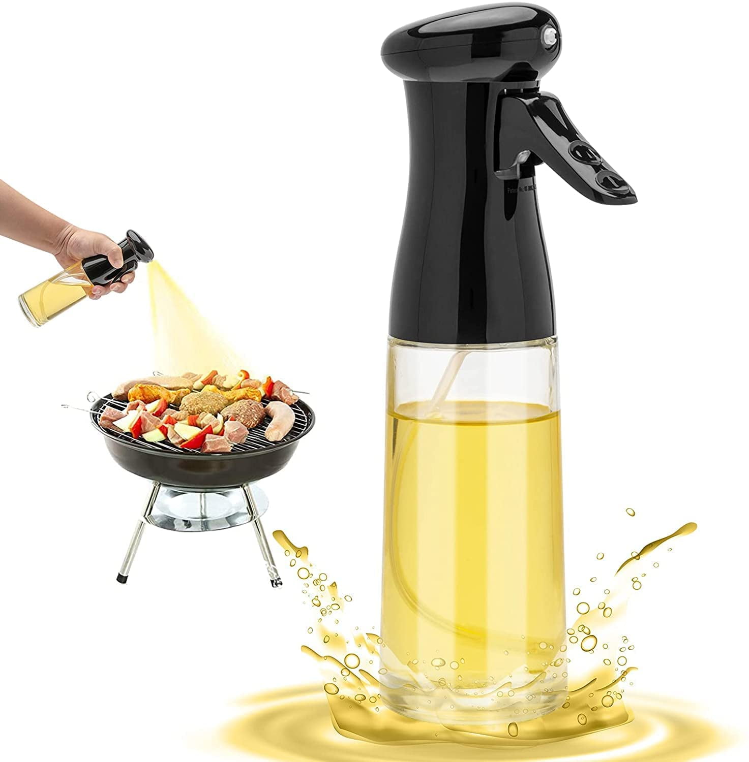 ELISCO Oil Sprayer for Cooking 200ml Olive Oil Dispenser Bottle Spray ...