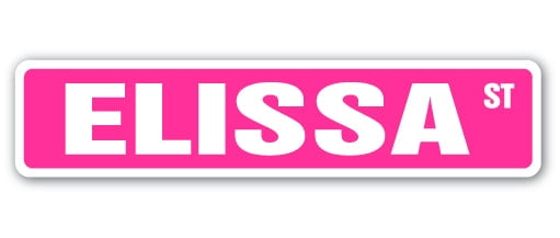 ELISSA Street Sign Childrens Name Room Sign | Indoor/Outdoor | 36" Wide ...