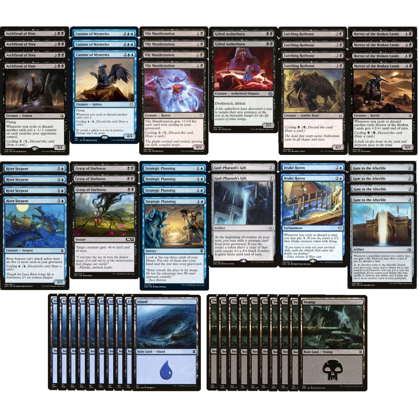 ELITE Blue Black Cycling Deck - Very Powerful - MTG- Ready to Play ...