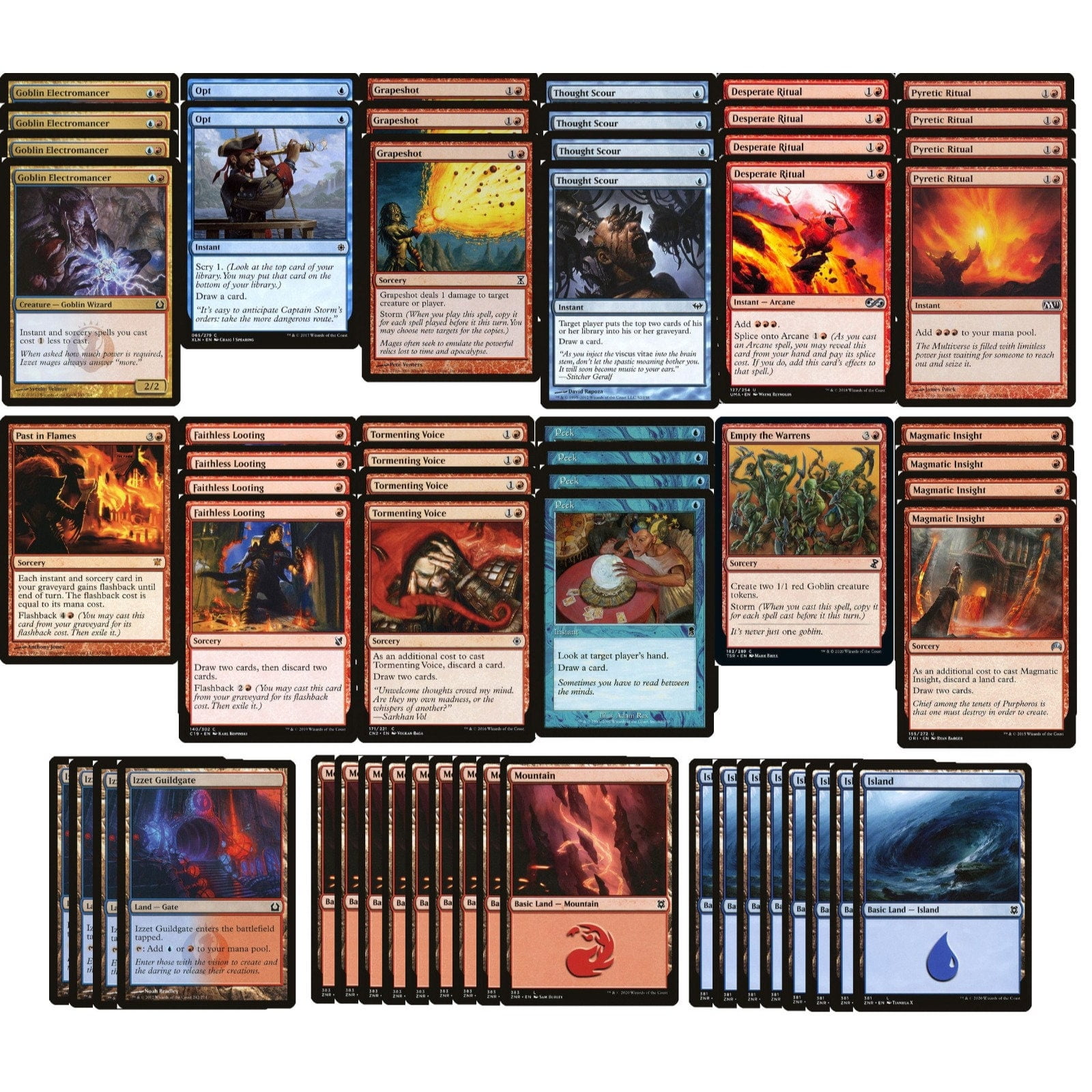ELITE Red Blue Storm Deck - 60 Card - Ready to Play - MTG NM/M ...