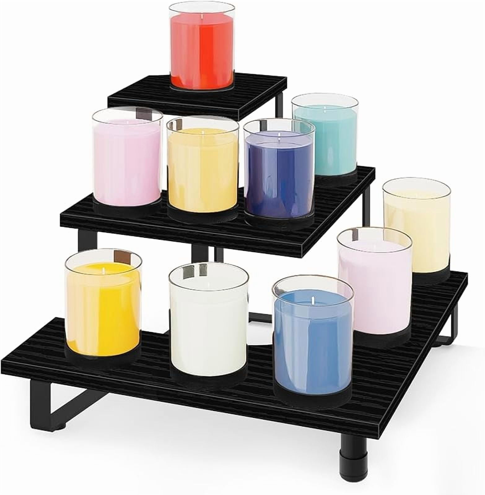 ELITEROO 3 Tier Wooden Display Riser Stand, Portable Products Display ...