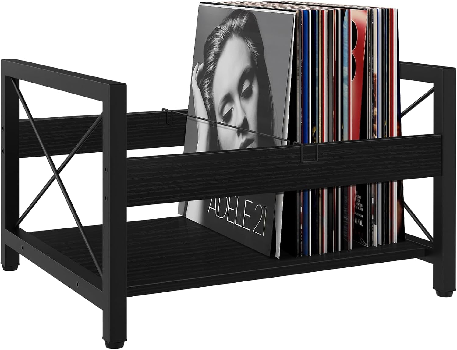 ELITEROO Vinyl Record Holder, Wooden Record Crate Fits 7” -12” Records ...